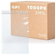 GPI 10” x 13” Heavy Duty Ziplock Bag 2 Mil Clear Resealable Bags with ...