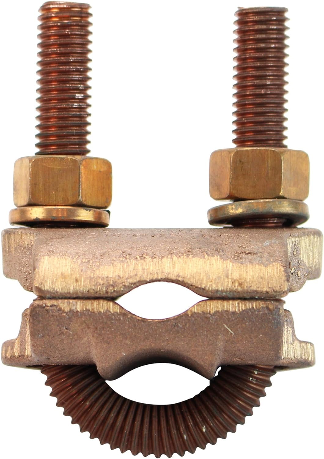 GPL 7 Bronze Ground Clamp Connector 1/2" U-Bolt Threaded Silicon Bronze ...