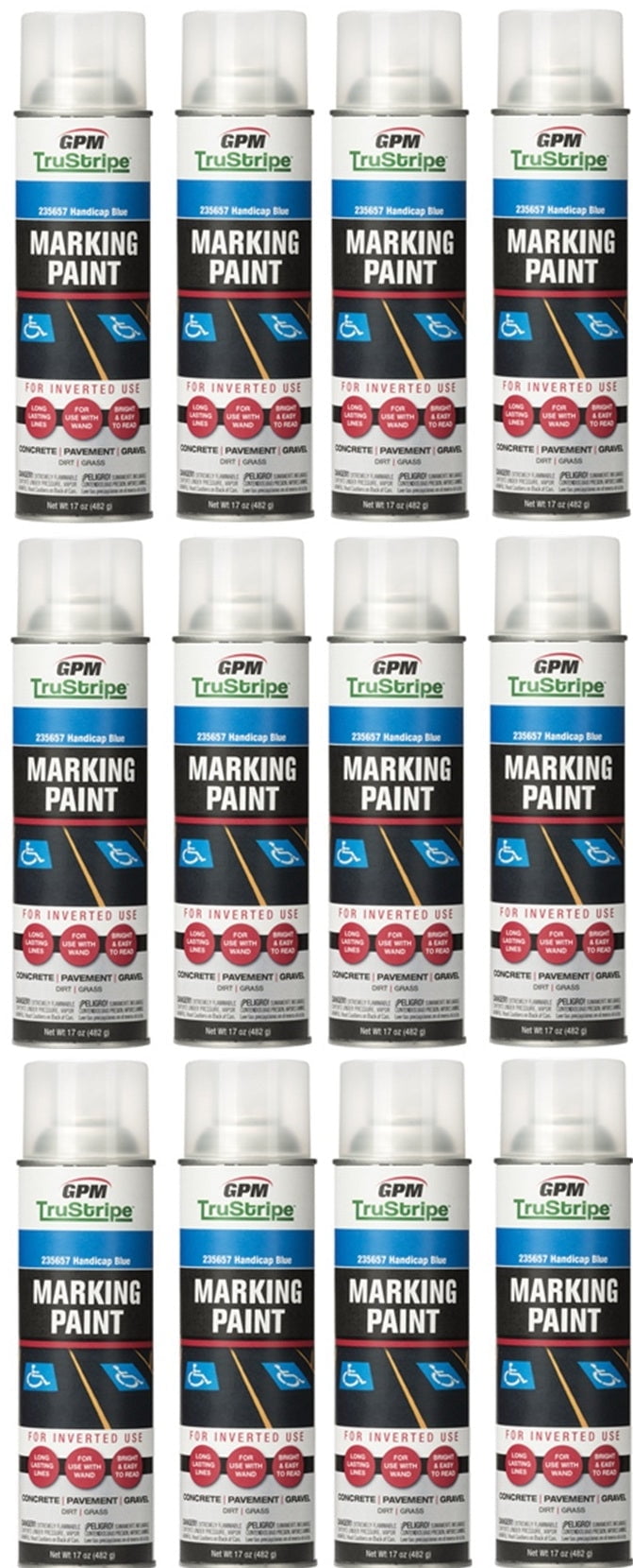 GPM TruStripe INVMRK-17 17 oz Can of Handicap Blue Inverted Marking ...