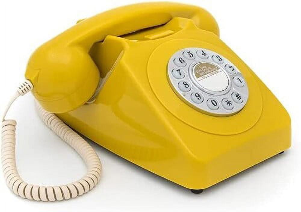 GPO Retro GPO746DPBMS 746 Desktop Push Button Telephone - Mustard [MISC ...