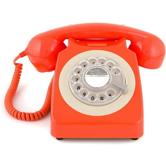 GPO Retro GPO746ROR 746 Desktop Rotary Dial Telephone - Orange [MISC ...
