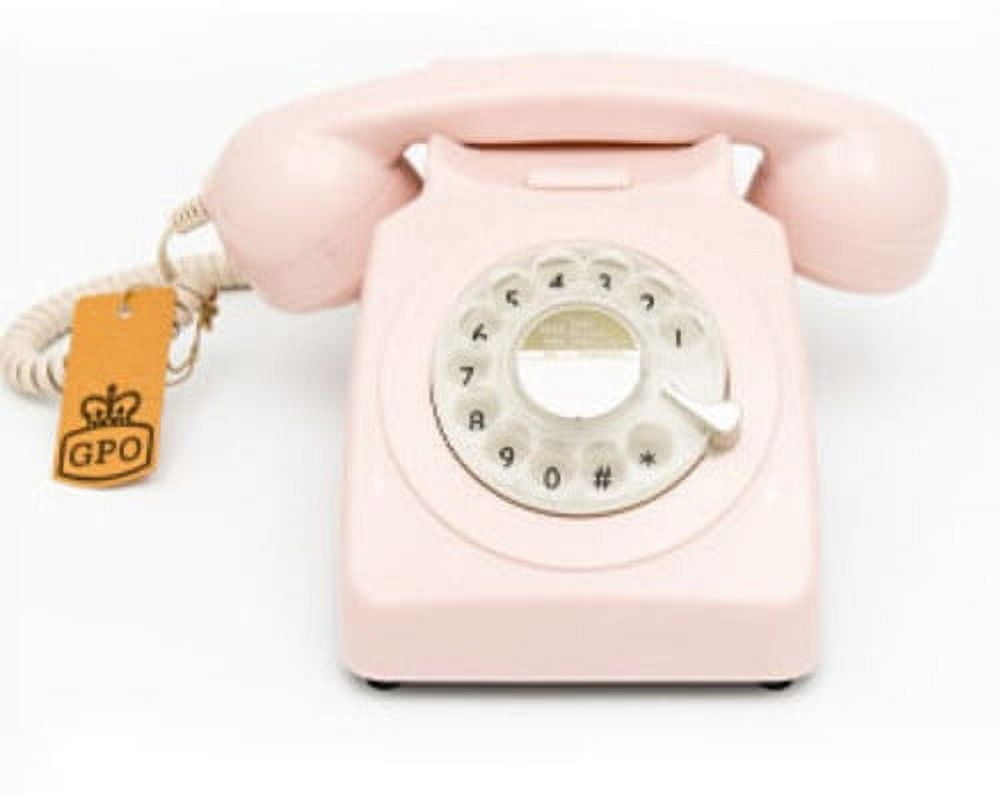 GPO Retro GPO746RP 746 Desktop Rotary Dial Telephone - Carnation Pink ...