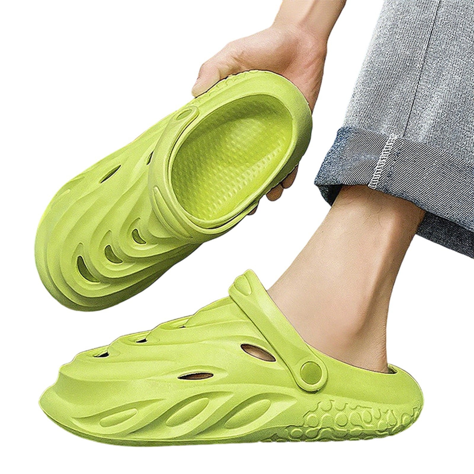 GPOECD Breathable Indoor Outdoor Clogs for Men Wide Design Soft Sole ...