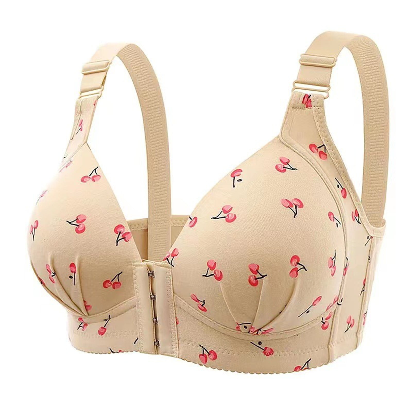 GPOECD Front Closure Plus Size Bra No Underwire Full Coverage Side ...