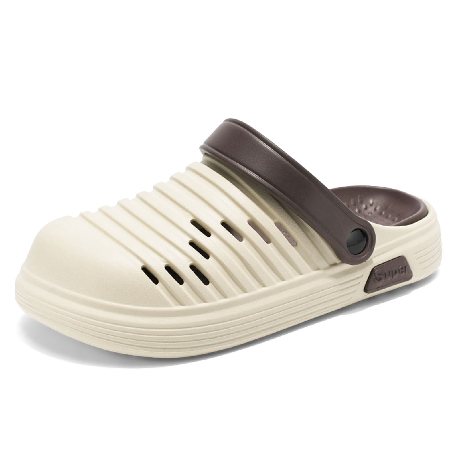 GPOECD Outdoor Mens Slippers and Beach Sandals Men's Clogs with ...