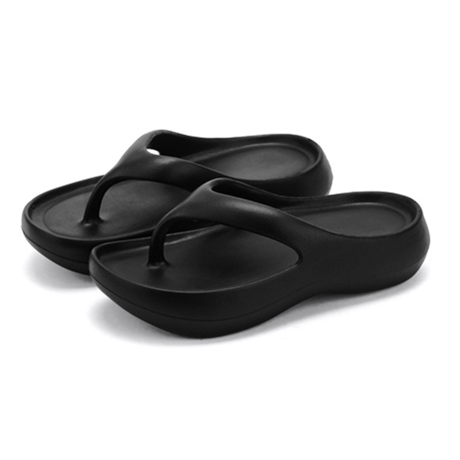 GPOECD Women's Bathing Slippers Thicker Sole Toe Separator Flip Flops ...