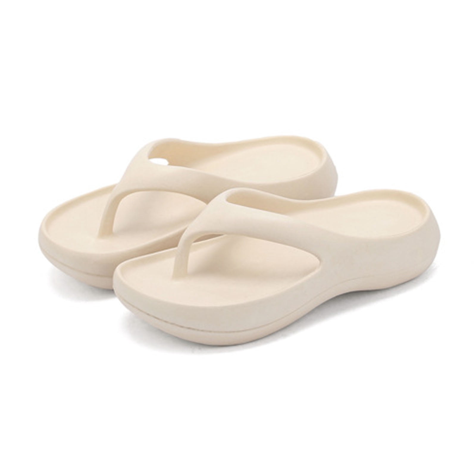 GPOECD Women's Bathing Slippers Thicker Sole Toe Separator Flip Flops ...