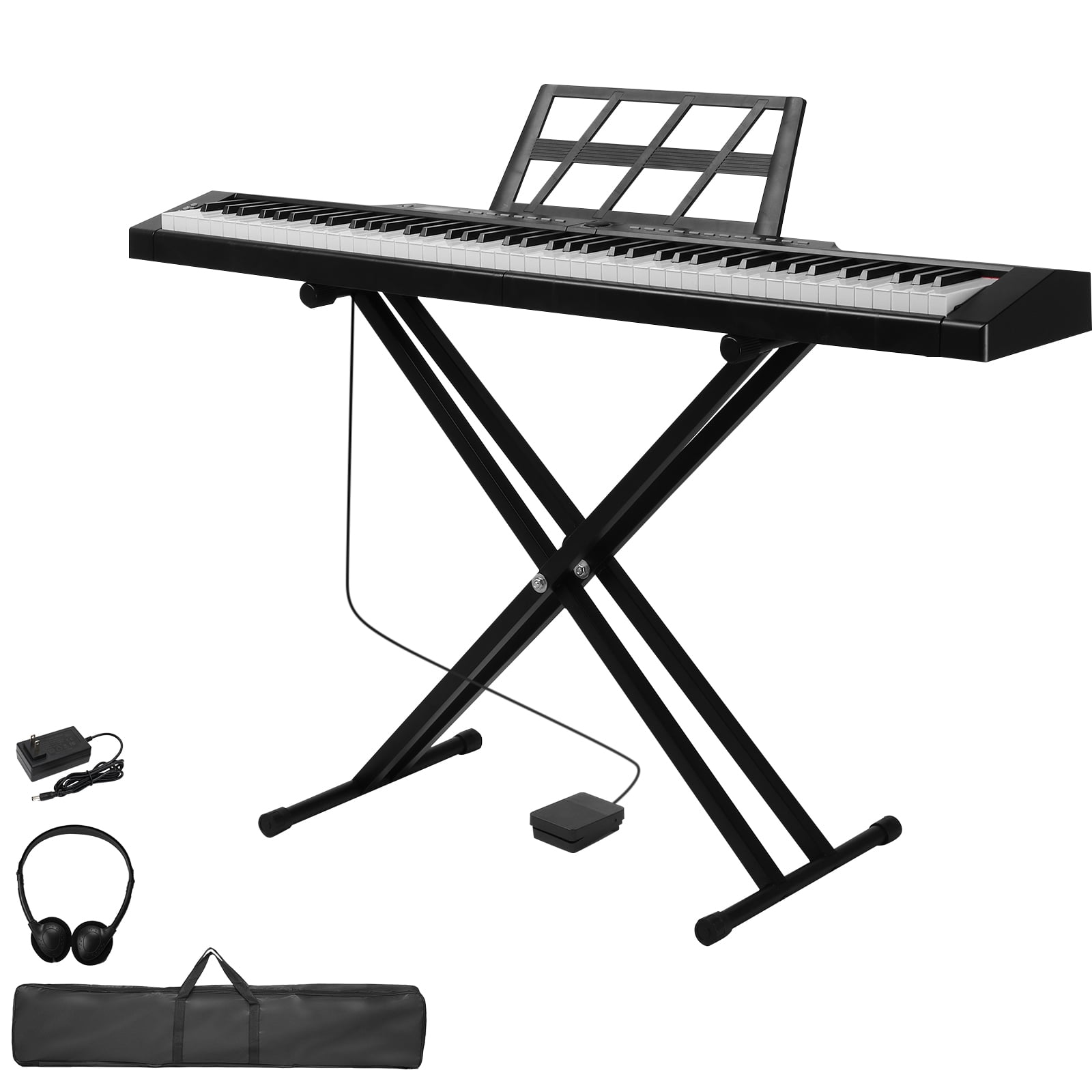 GPP-105 88 Key Full Size Semi-Weighted Standard Keyboards Digital Piano ...
