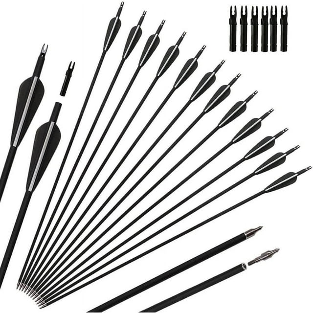 GPP Outdoors Carbon 30" Black Shaft Arrows with Field Points ...