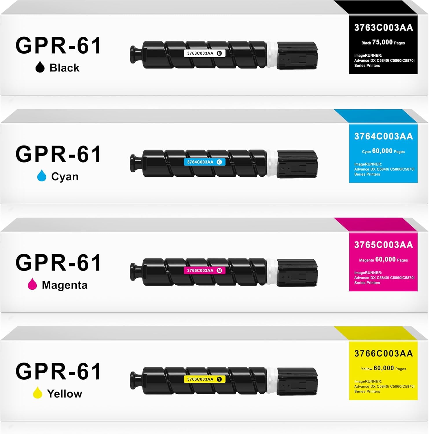 GPR-61 Toner Cartridge Compatible with Canon GPR 61 GPR61 Toner ...