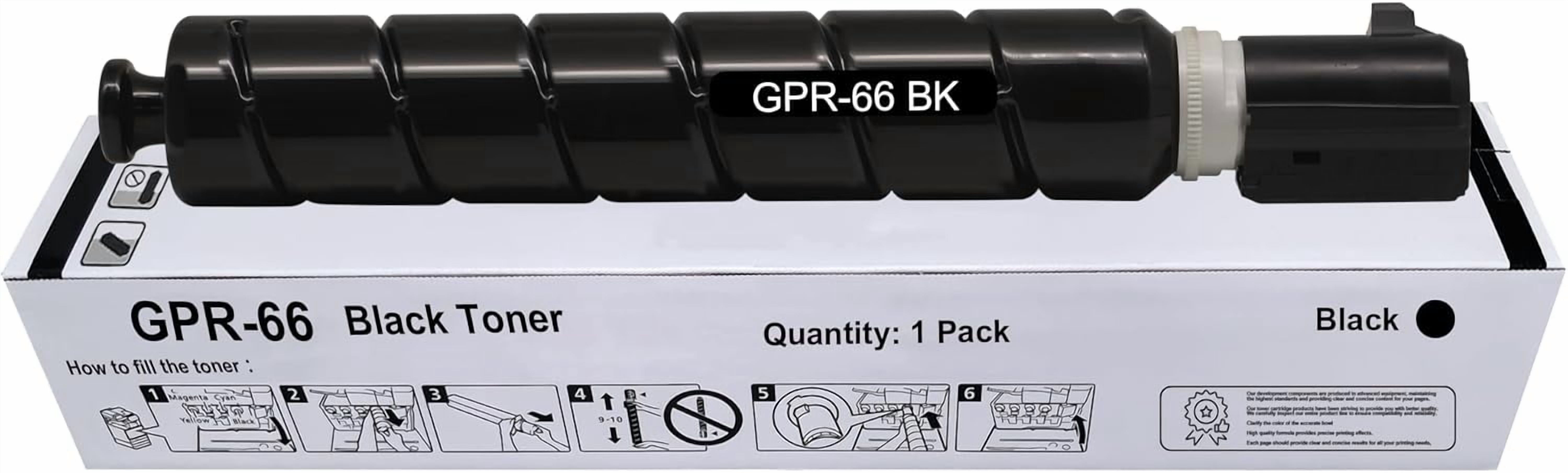 GPR-66 GPR66 Black Toner Cartridge Replacement for Canon GPR-66 GPR66 ...