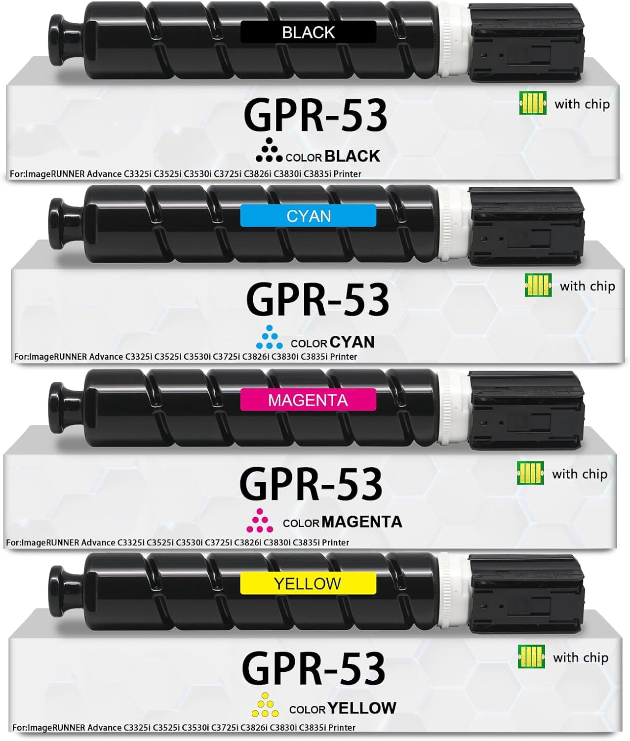 GPR53 Toner Cartridge with Chip High Yield Compatible with GPR-53 Toner ...