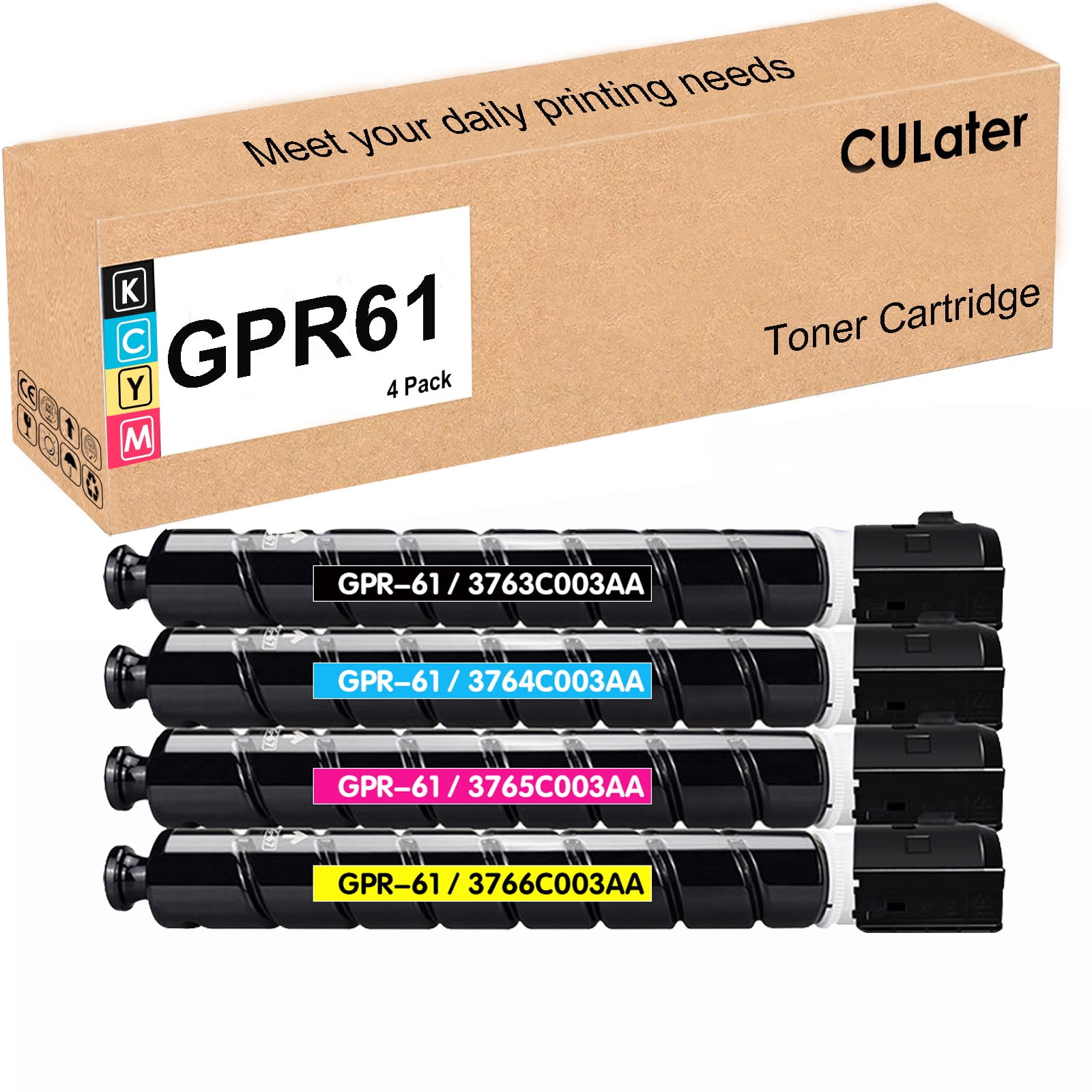 GPR61 GPR-61 Toner Cartridge Replacement for 3763C003 3764C003 3765C003 ...