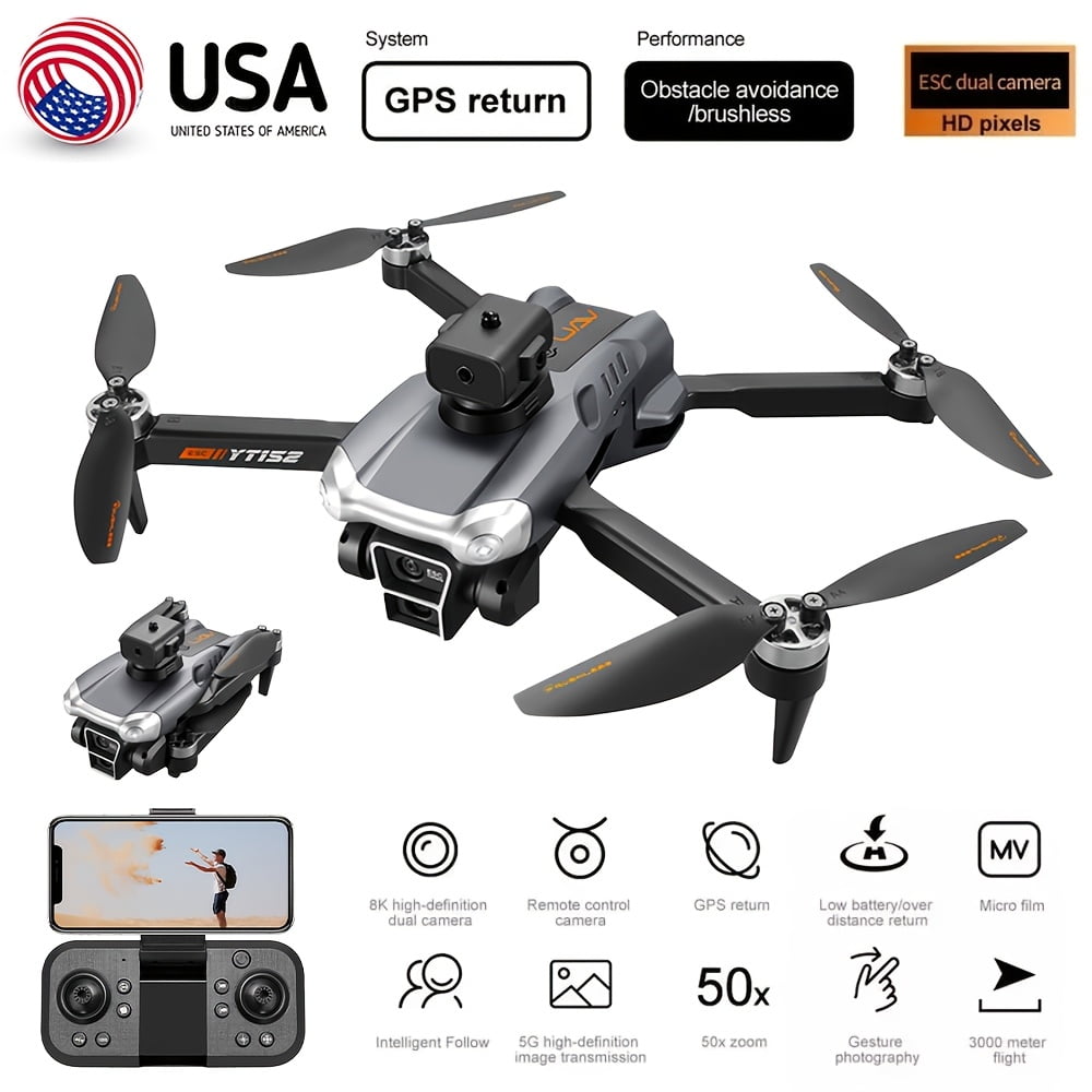 [GPS | 4K] 4K Camera Drone With GPS | Brushless Motor, Obstacle ...