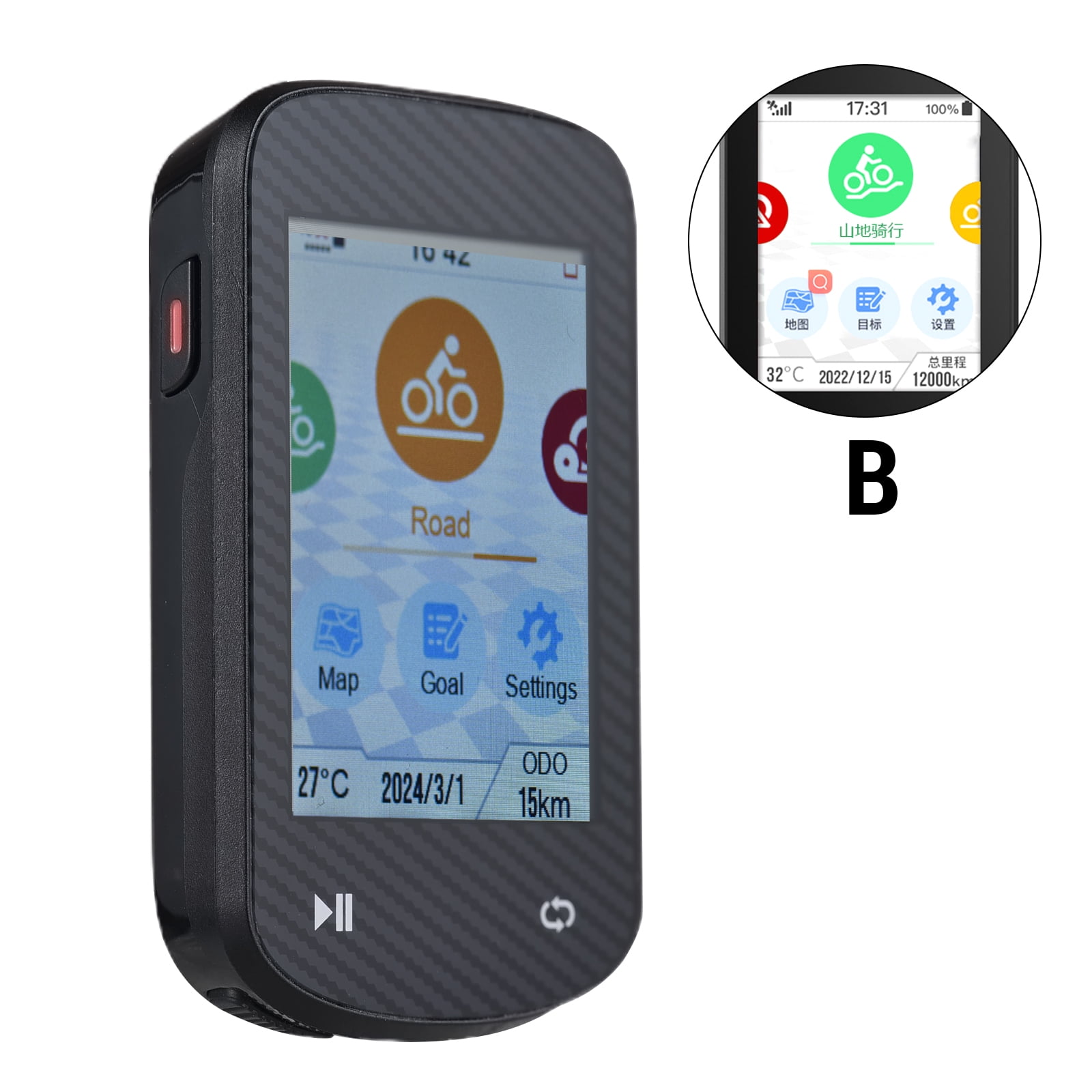 GPS Bike Computer Wireless Waterproof GLONASS ANT+ Sensor and BT ...