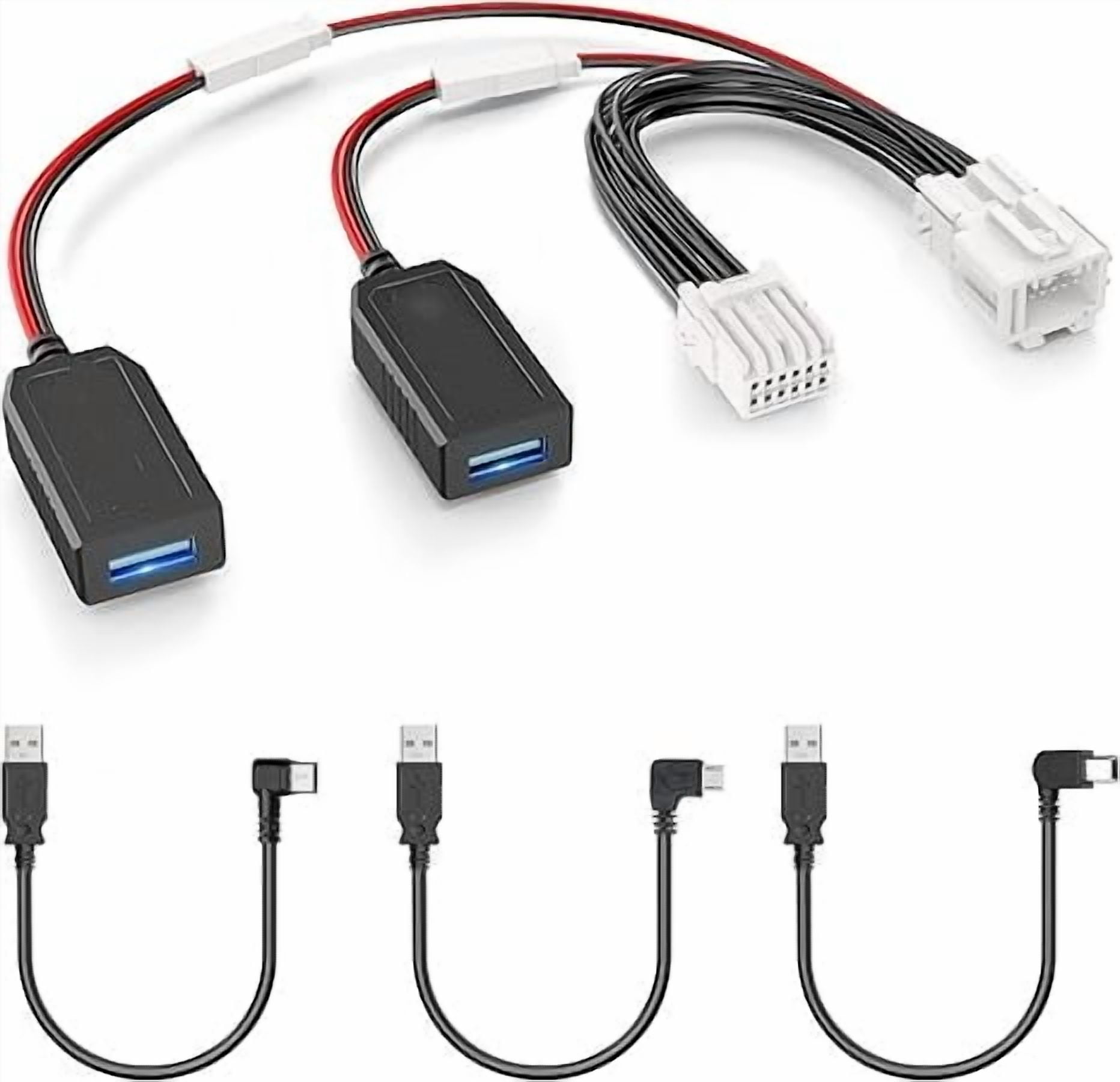 GPS Dash Cam Power Adapter,(12Pin Type B Connector)Mirror Camera Radar ...