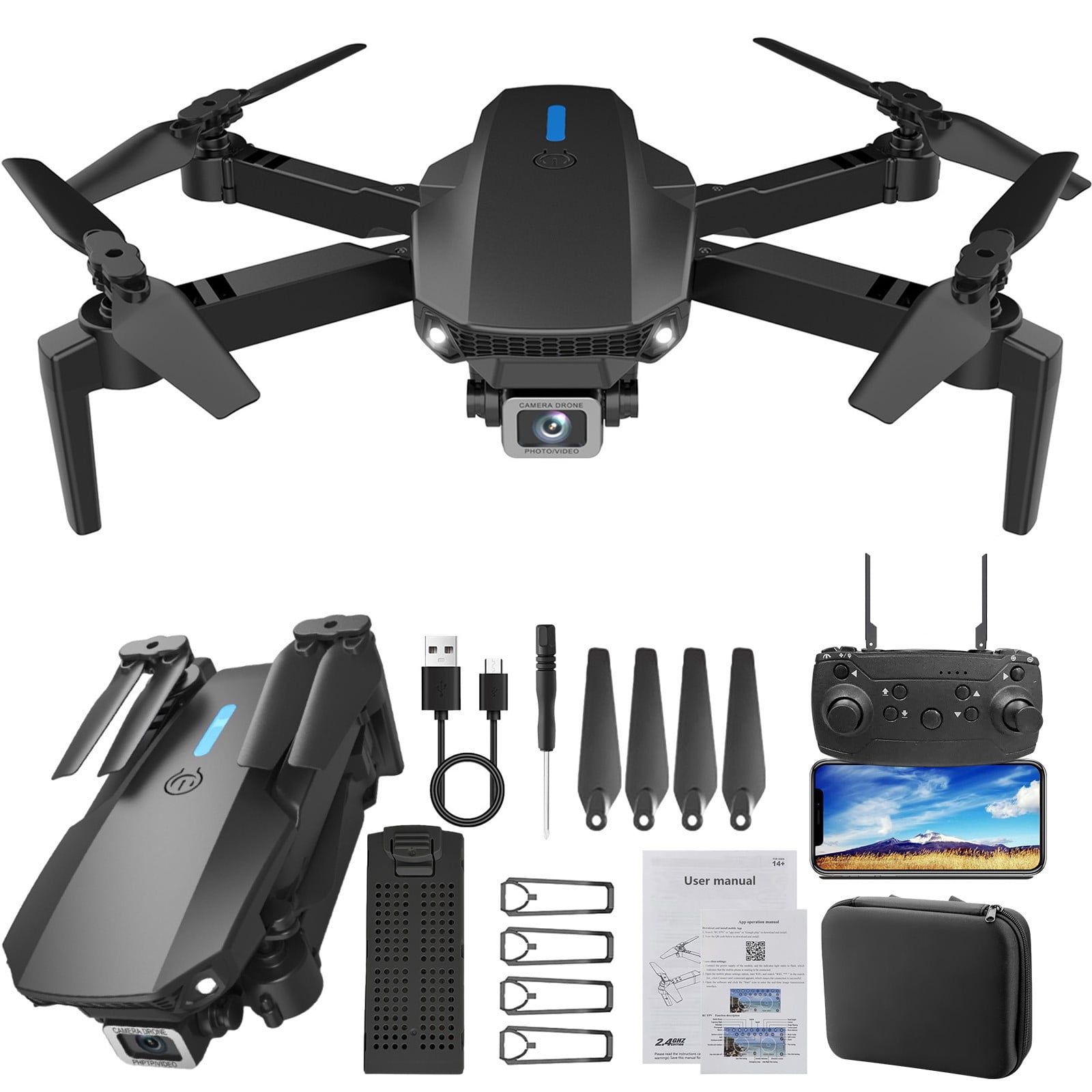 GPS Drone with Camera 4K for adults, 90 Min Long Flight, Auto-return ...