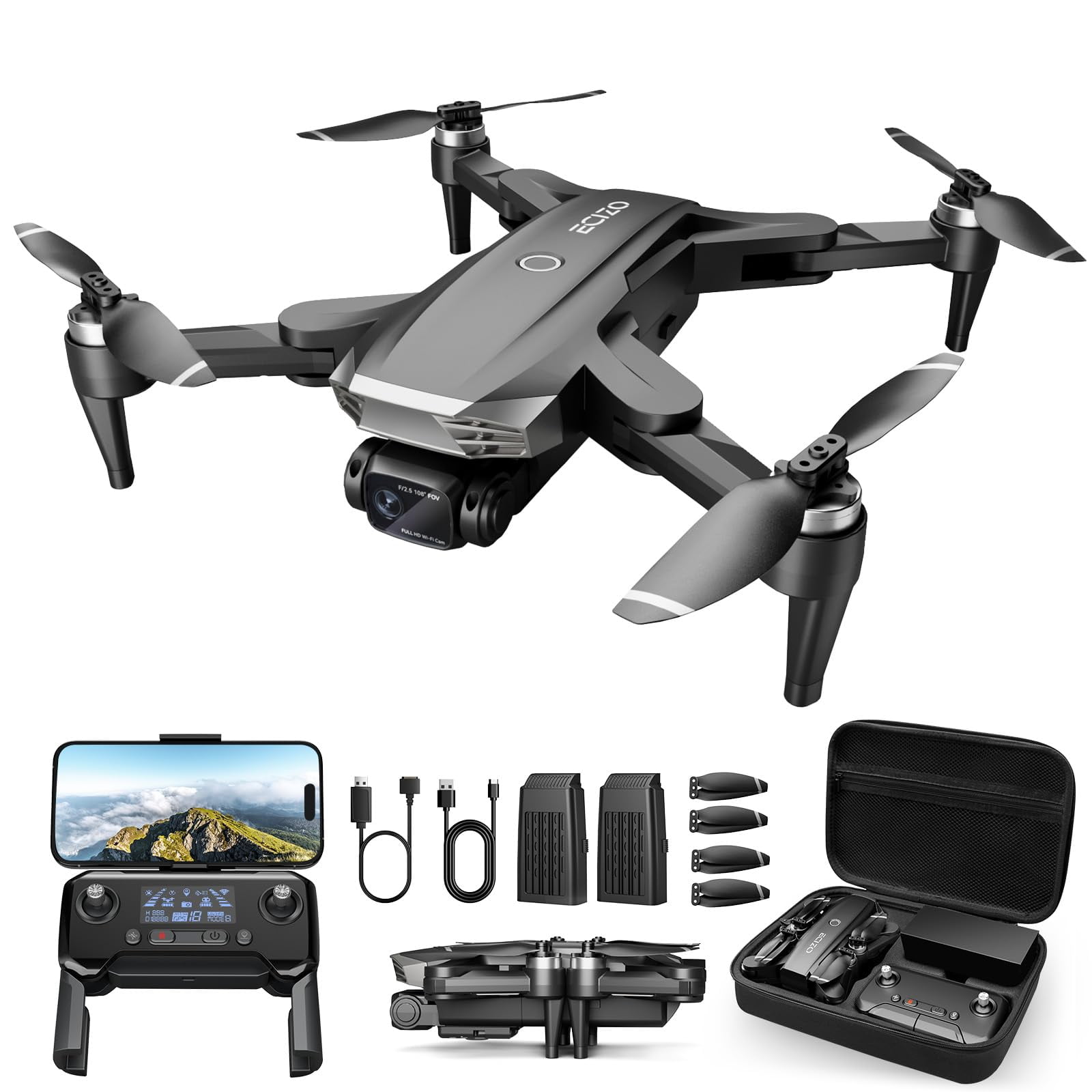 GPS Drone with Camera for Adults 4K, Auto Return Home, Brushless Motor ...