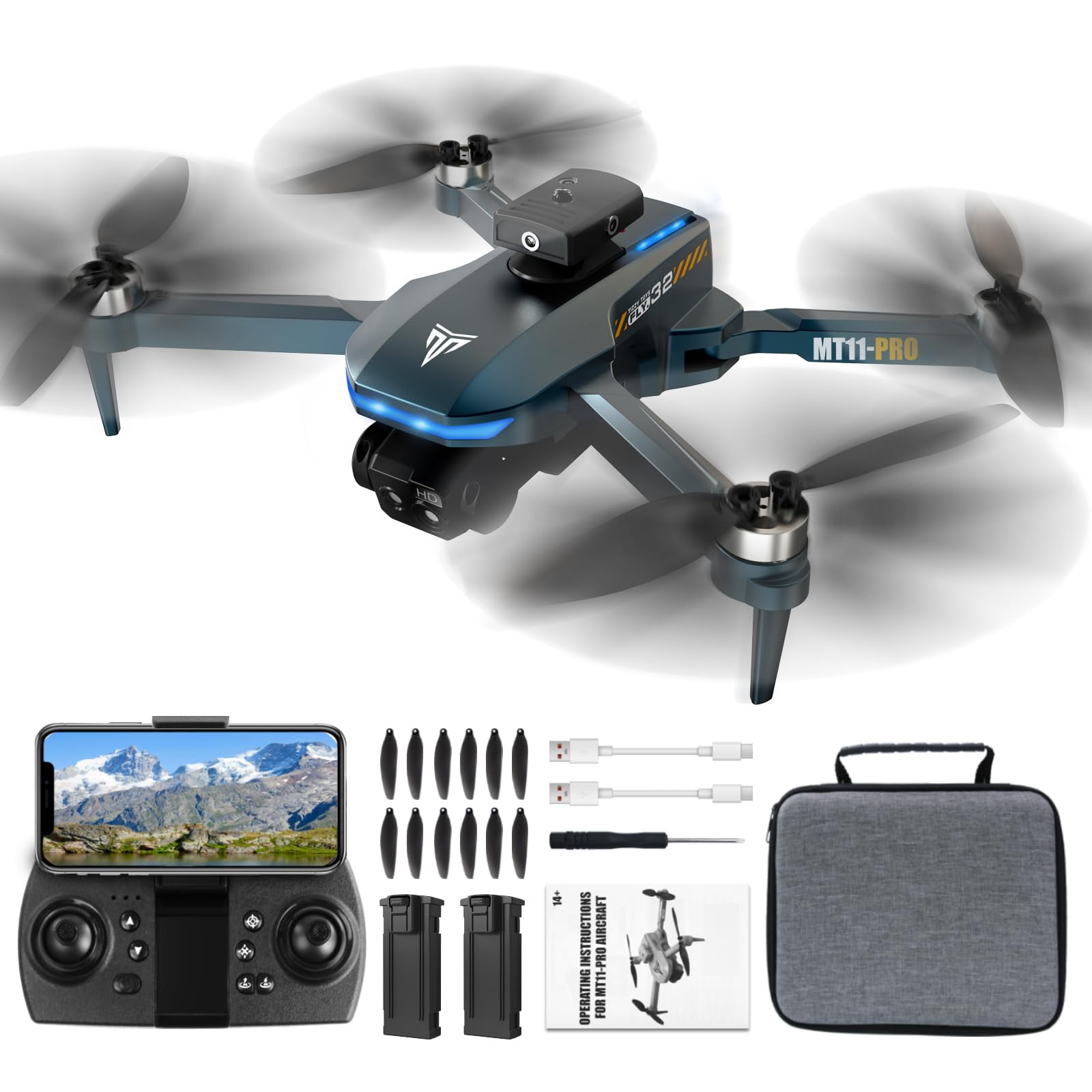 GPS Drone with Camera for Adults, 4K HD FPV Drones with Auto Return, Follow Me, Circle Fly ...