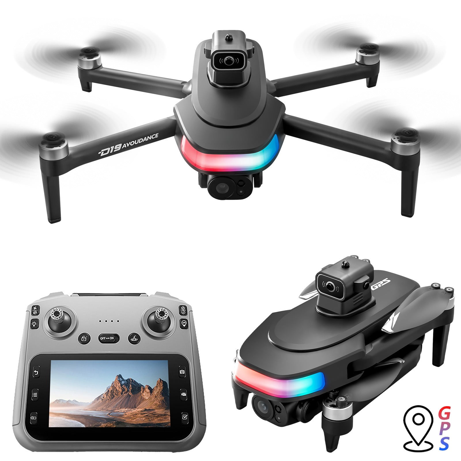 GPS Drone With 2K Camera 4.5 Inches Screen Remote Control Brushless ...