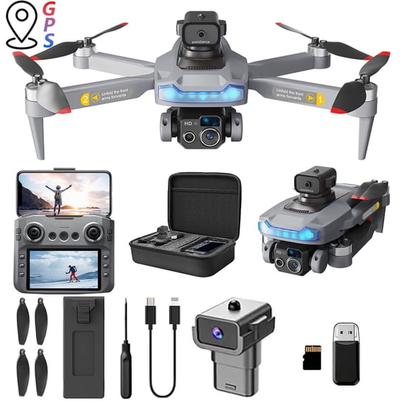 GPS Drone with Camera, Long Range Screen Remote Control for Beginners ...
