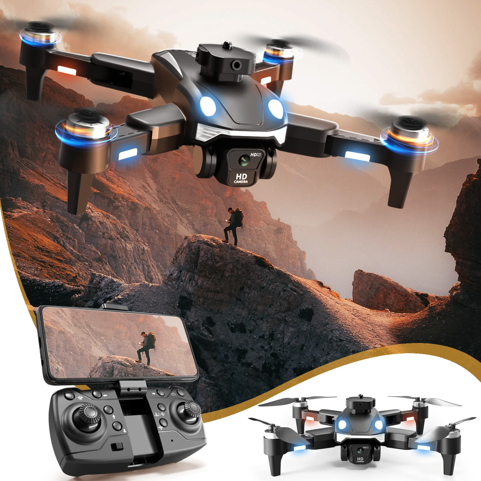 GPS Drones with Camera for Adults 4K FAA, 2-Axis Gimbal, Built-in ...