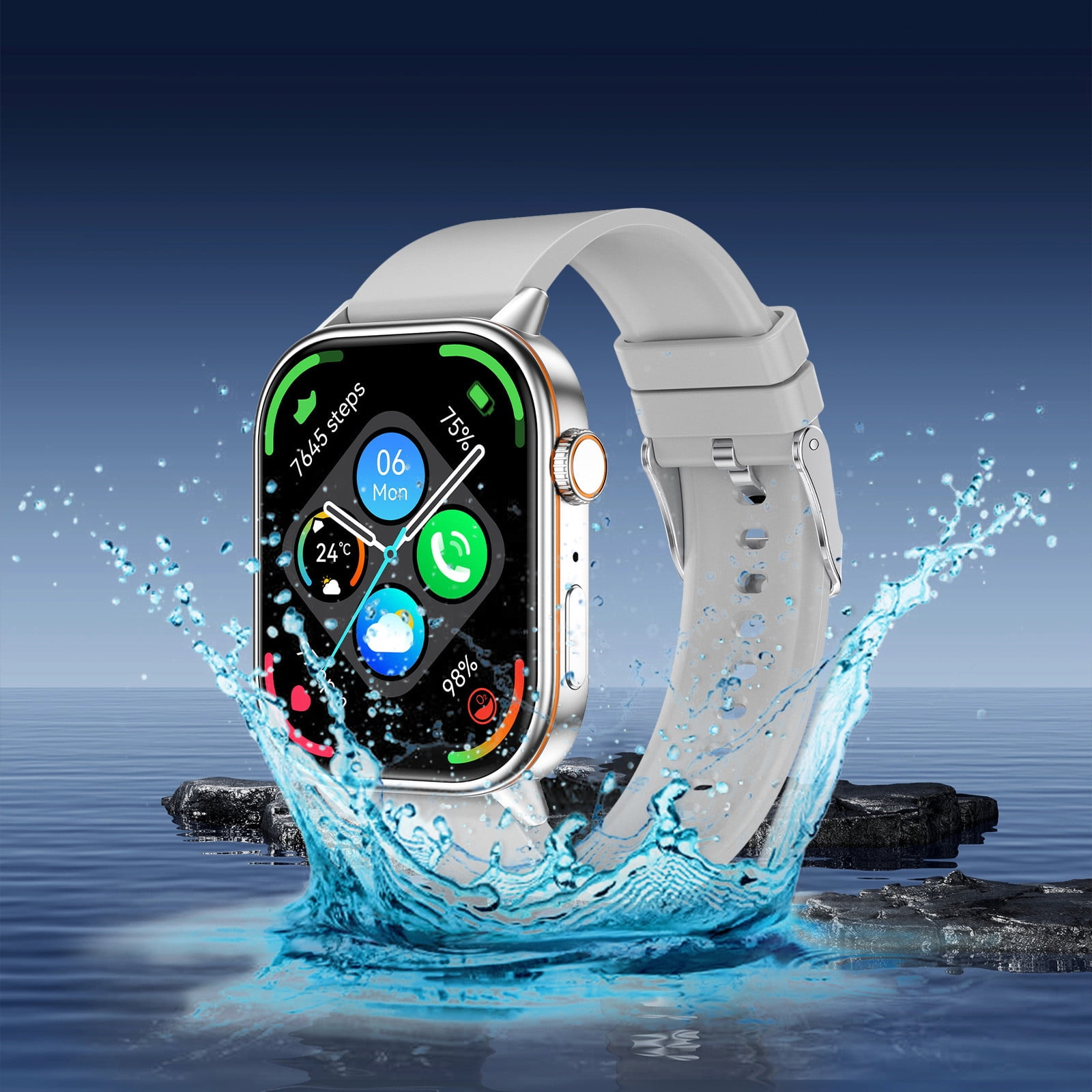 GPS Enabled Slim Sports Smartwatch, Lightweight Fitness Tracker with ...