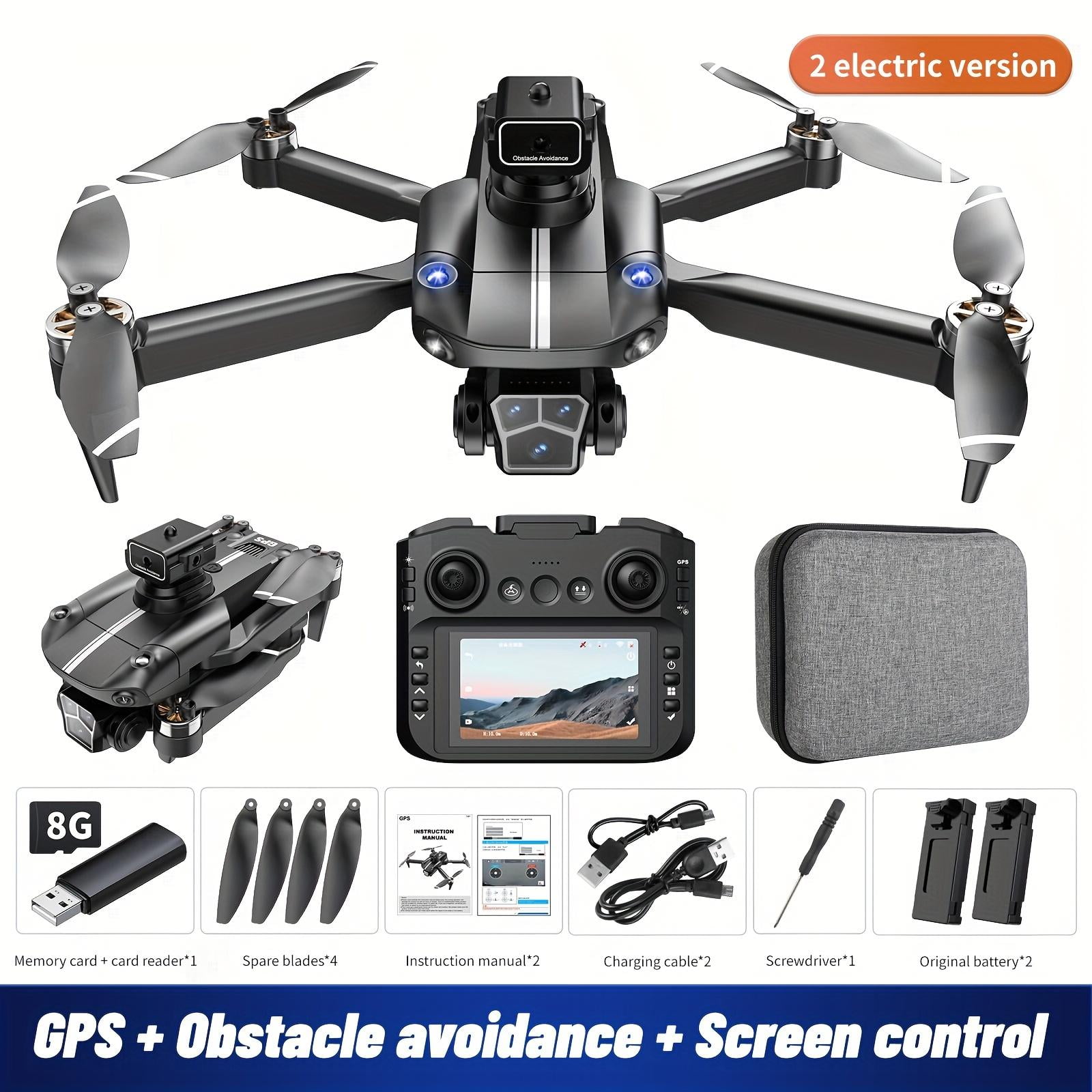 GPS HD Camera Toy Drone Screen Remote Controller with Dual Batteries ...