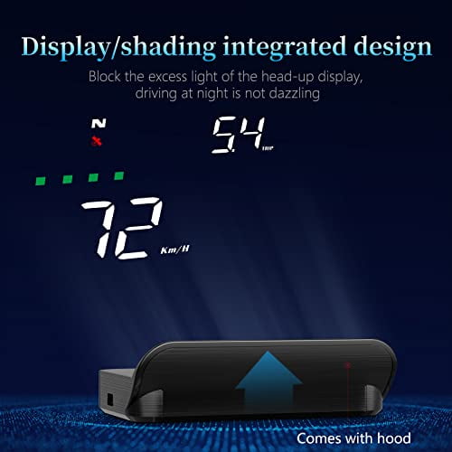 GPS HUD Car Auto Head Up Display Speedometer Monitor Windshield ...