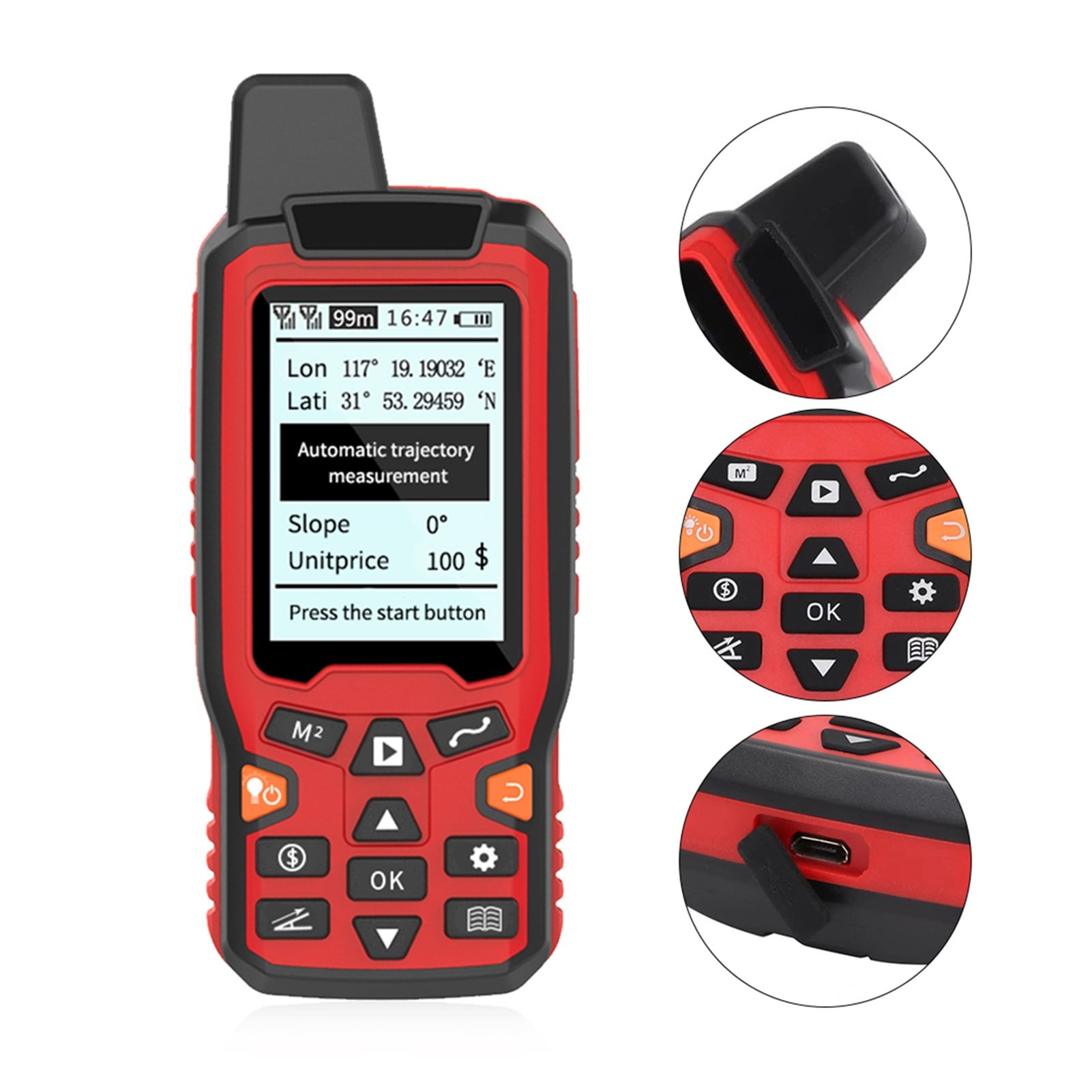 GPS Land Area Measure USB Navigation Track Area Calculation Meter with ...