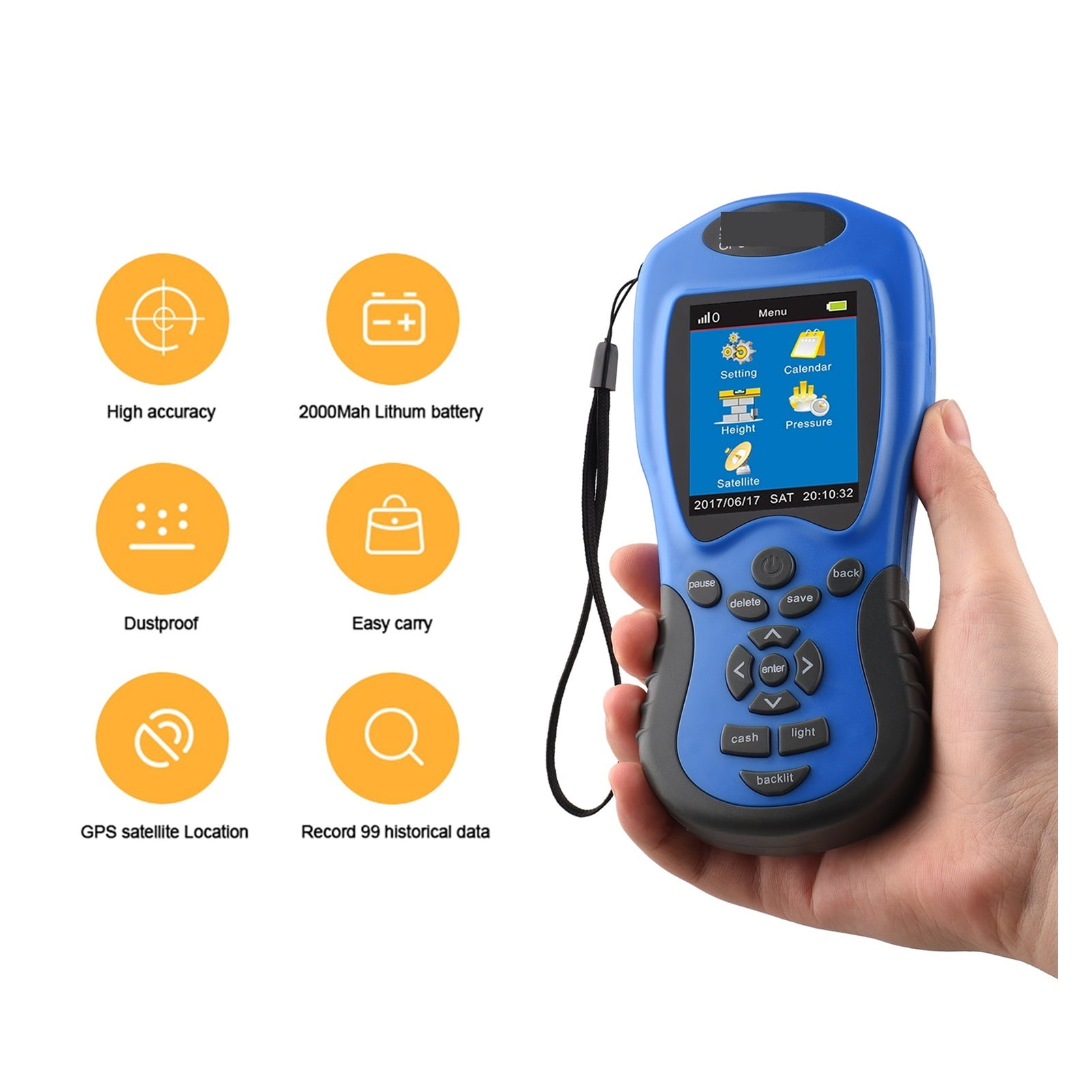 GPS Land Meter Digital Farmland Area Length Height Pressure Satellite ...