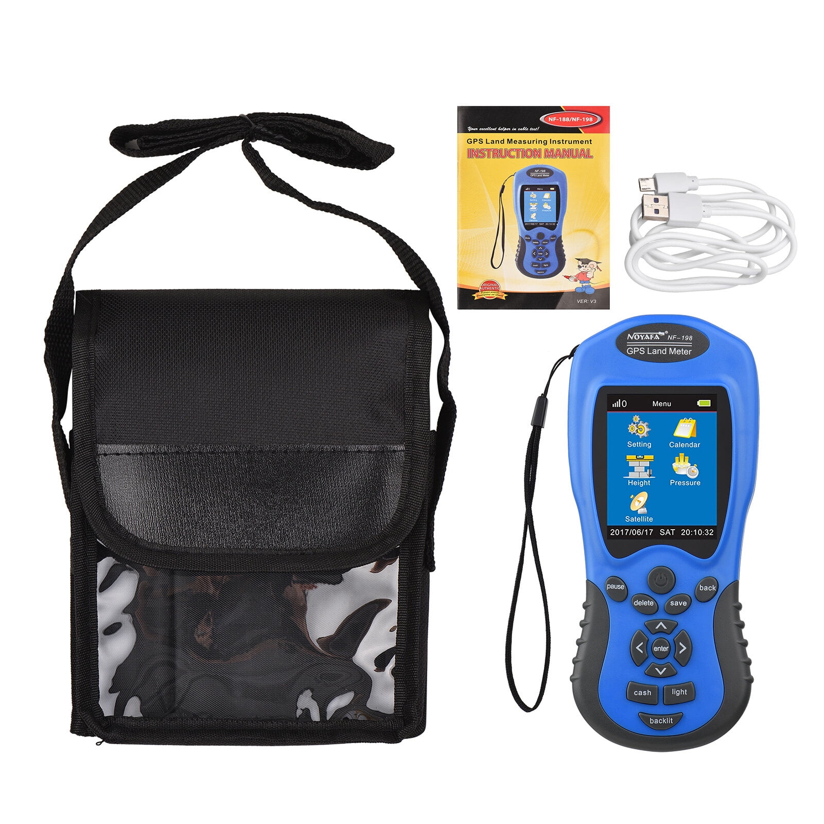 GPS Land Meter Handheld Digital LCD Farmland Area Length Height ...