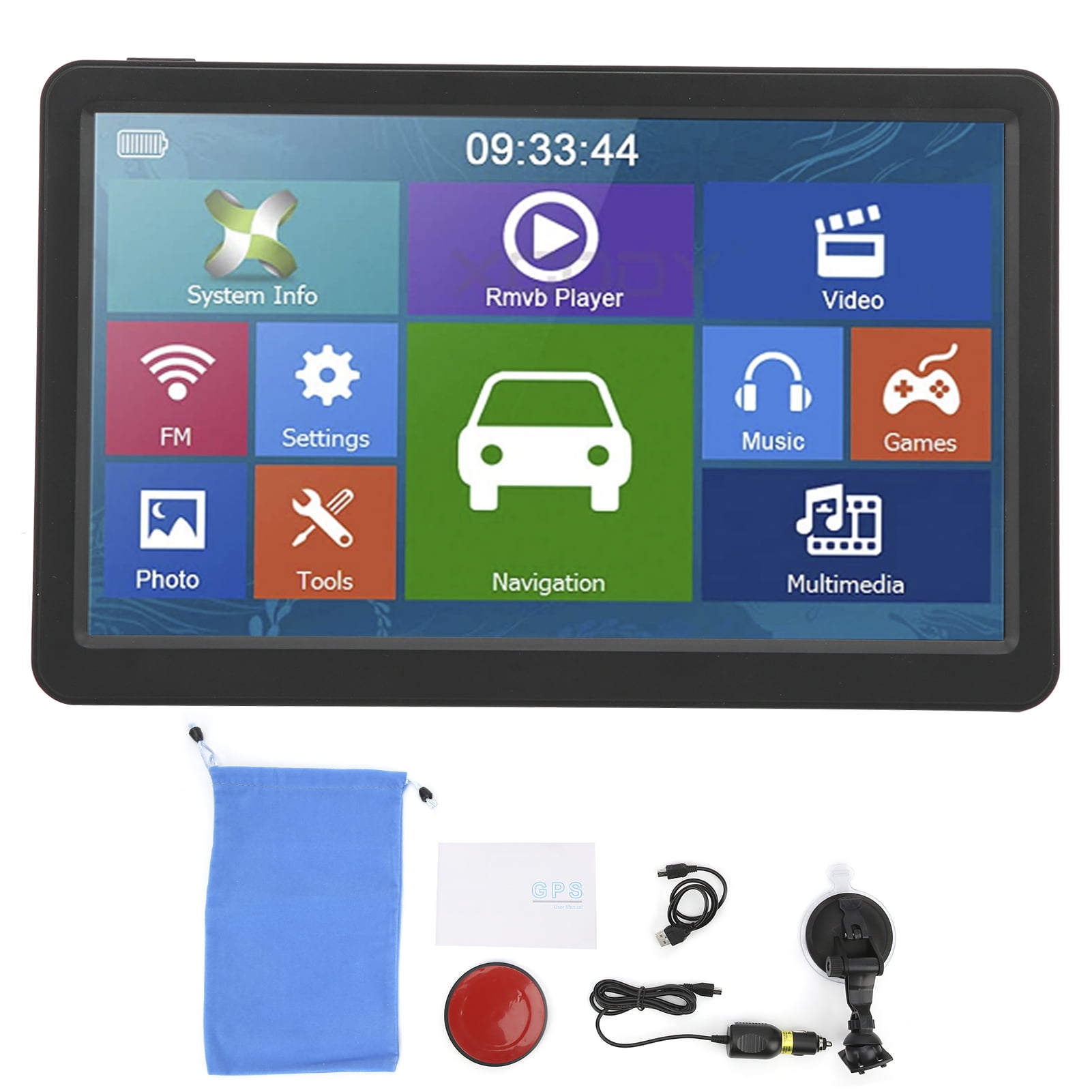 GPS Navigation System, 9in Touch Screen, 256MB+8GB, 800x480 Resolution ...