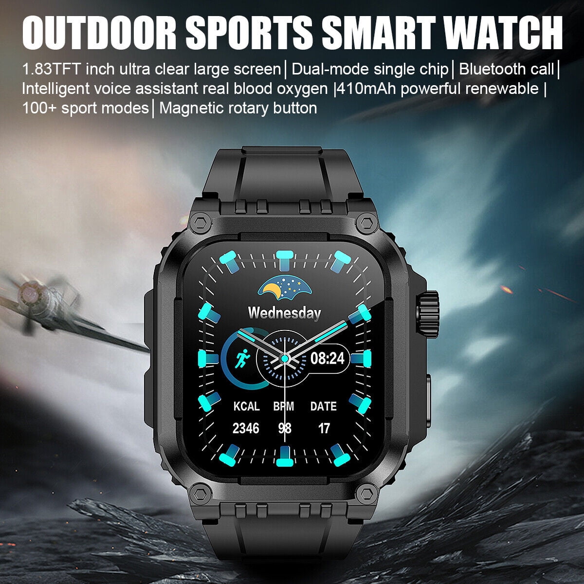 GPS Smart Watch For Men/Women Waterproof Sports watch 1.83'' HD ...