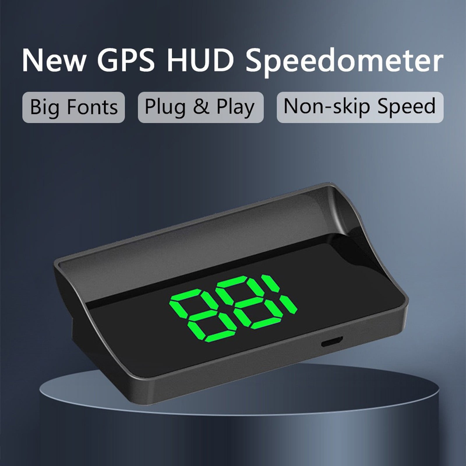 GPS Speedometer Digital Display – Plug & Play HUD with MPH/KMH Readout ...