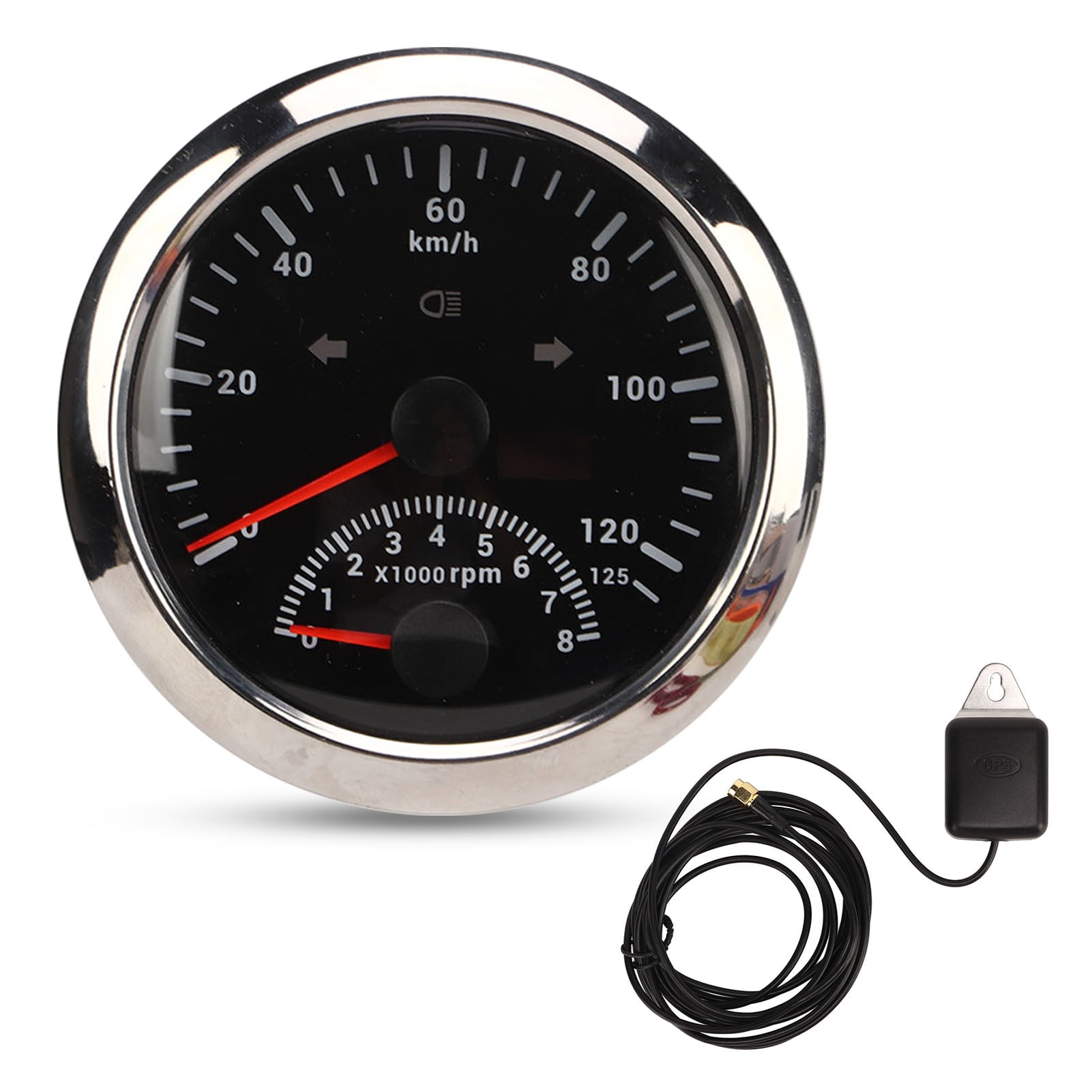 GPS Speedometer with Tachometer 8000 RPM 85mm 3 3/8 in GPS Speedometer ...