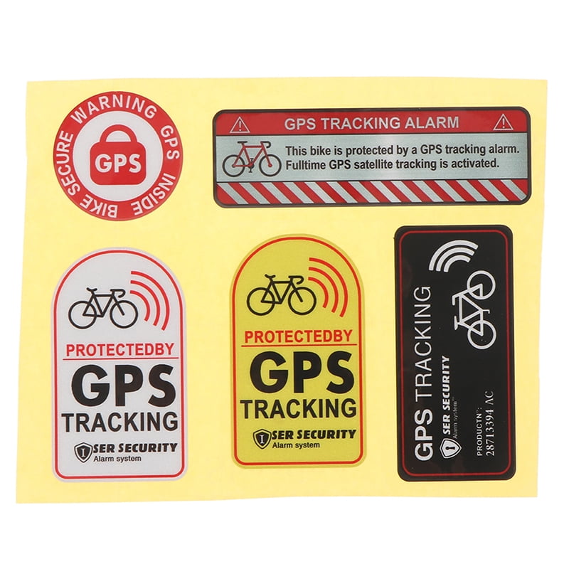 GPS TRACKING Alarm Sticker Reflective Bicycle Warning Sticker Anti ... GPS TRACKING Alarm Sticker Reflective Bicycle Warning Sticker Anti ...
