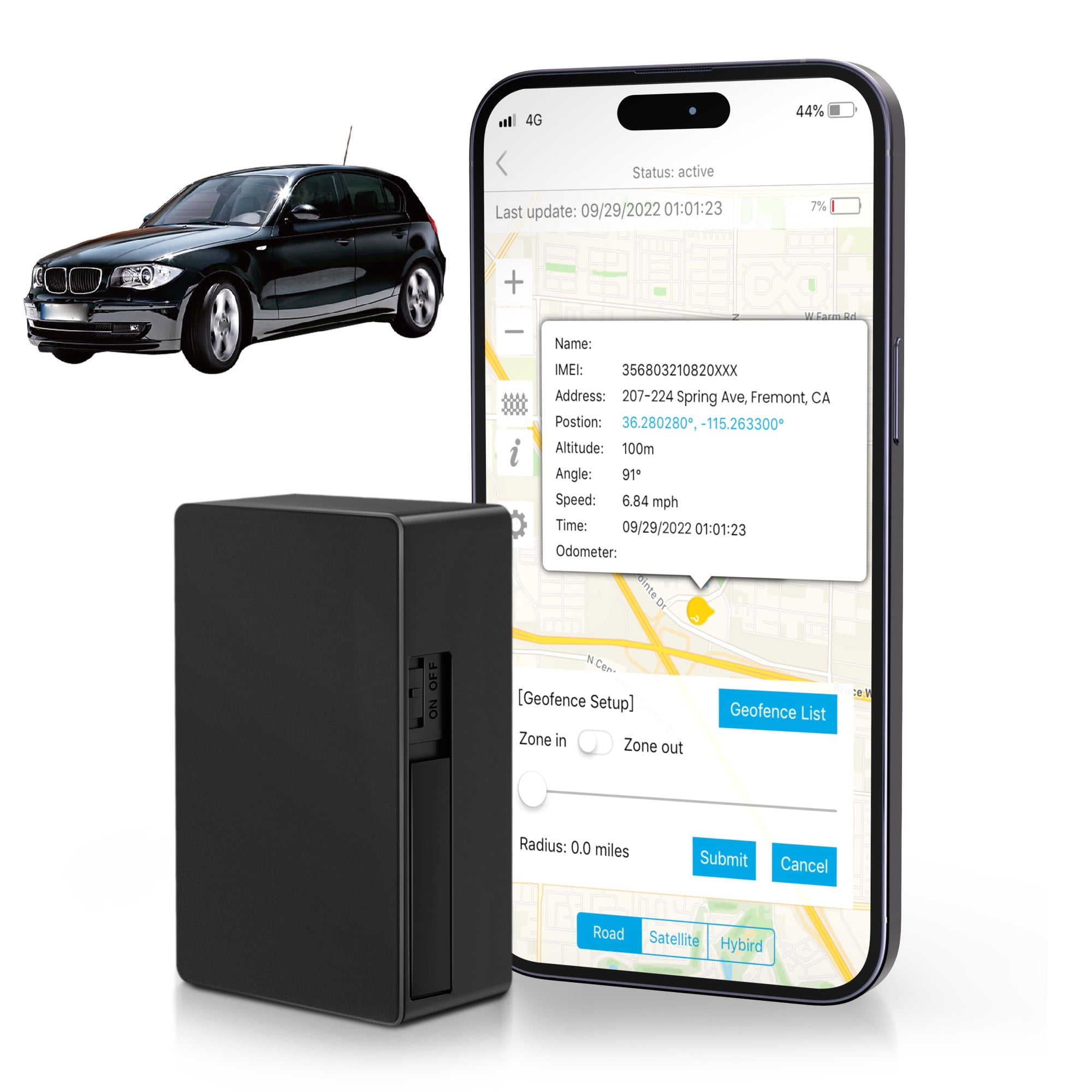 GPS Tracker - 4G Real-time Locator for Vehicles, Magnetic, Waterproof ...