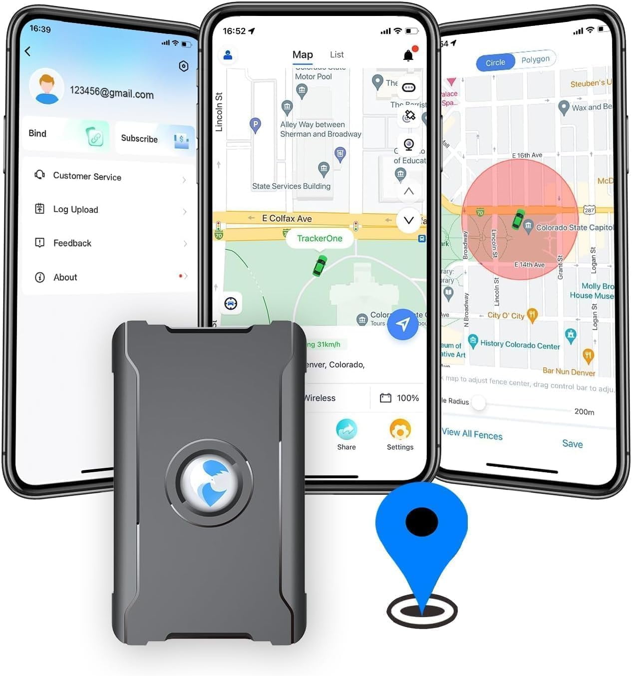 GPS Tracker for Vehicles Cars Long Battery Life to 90 Days, Strong ...