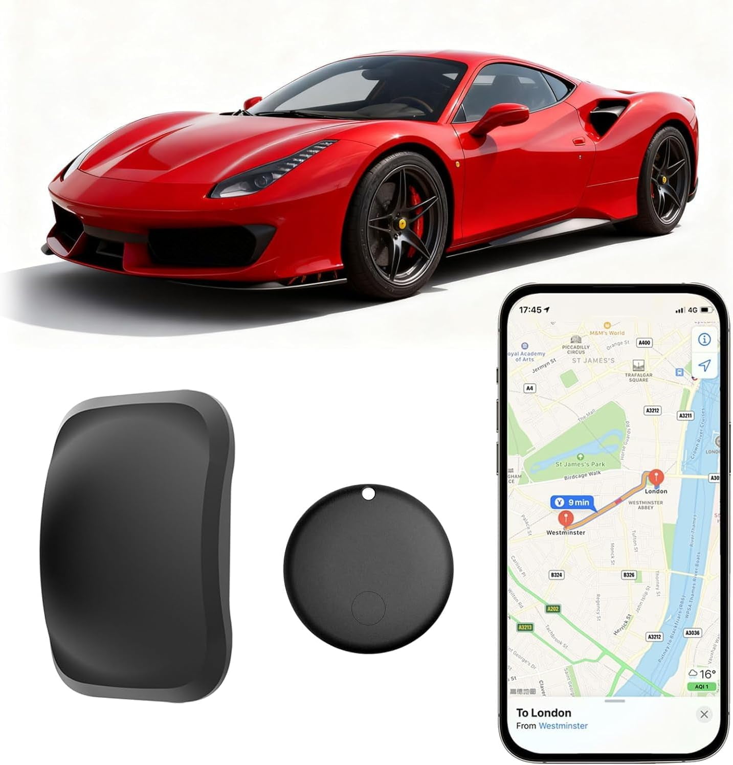 GPS Tracker for Vehicles,Magnetic Waterproof Car Tracker, No Monthly ...