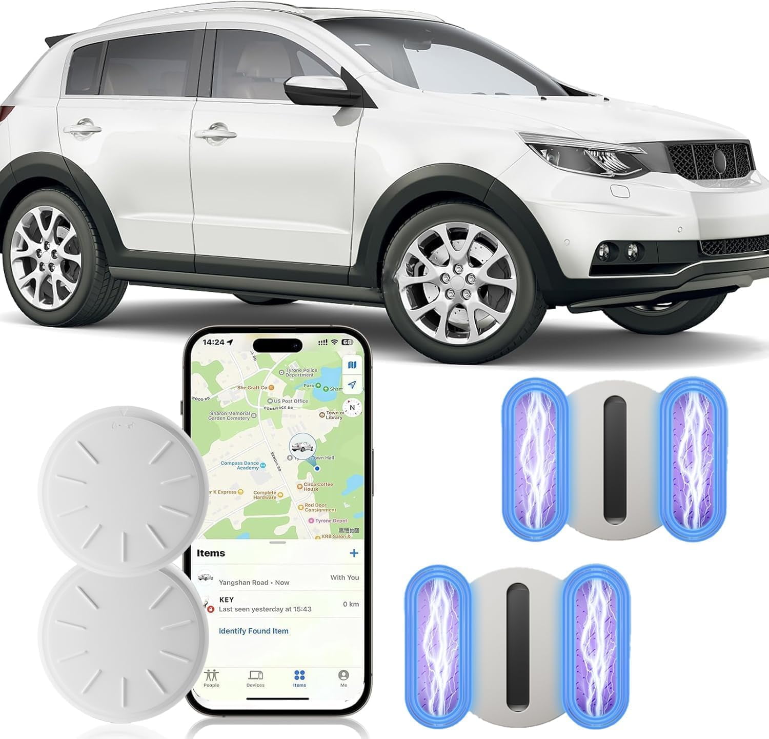 GPS Tracker for Vehicles,Mini Hidden Car Tracker with Magnetic Case,Car ...