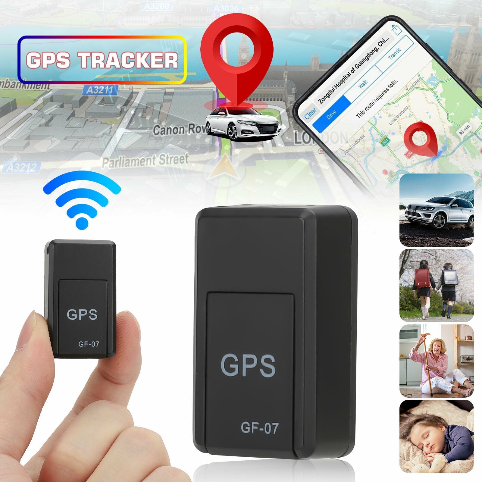 GPS Tracker for Vehicle, Car, Truck, RV, Equipment, Mini Hidden ...