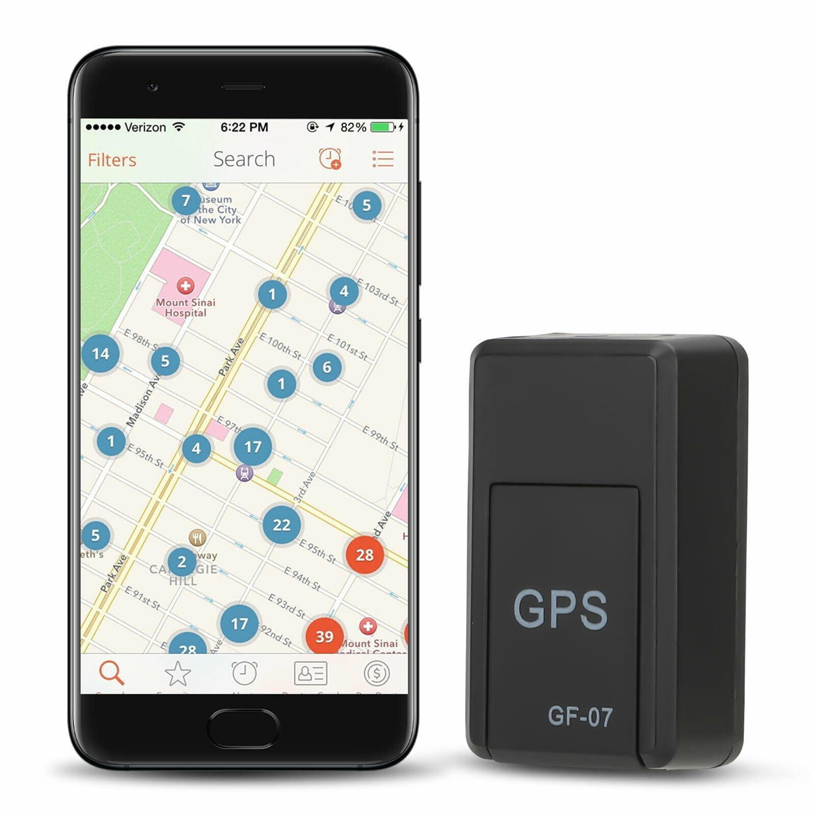 GPS Tracker with No Monthly Fee, Wireless Mini Portable Tracker Hidden ...