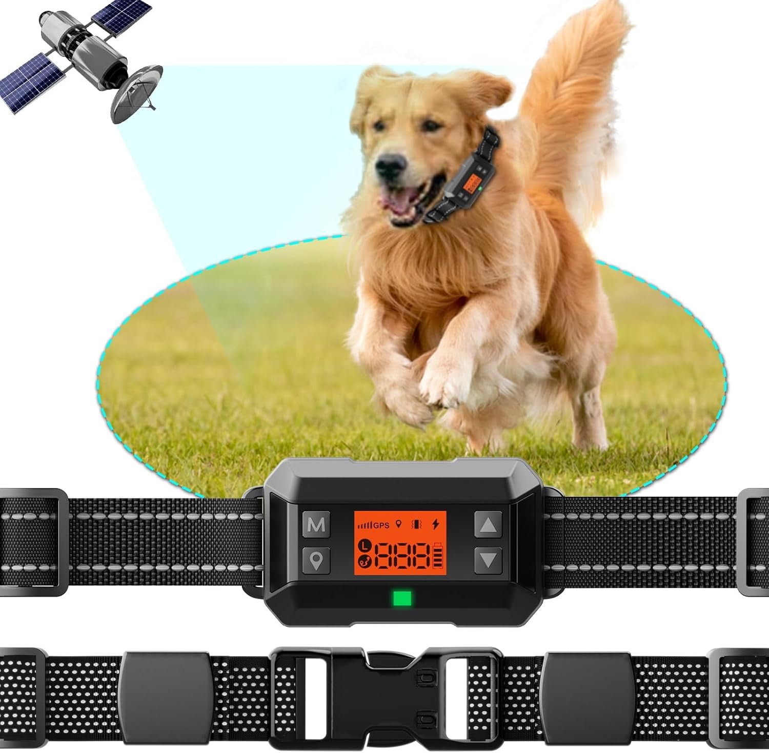 GPS Wireless Dog Fence System,33-999 Yards Electric Fence for Dog Boundary Collar for Dogs ...