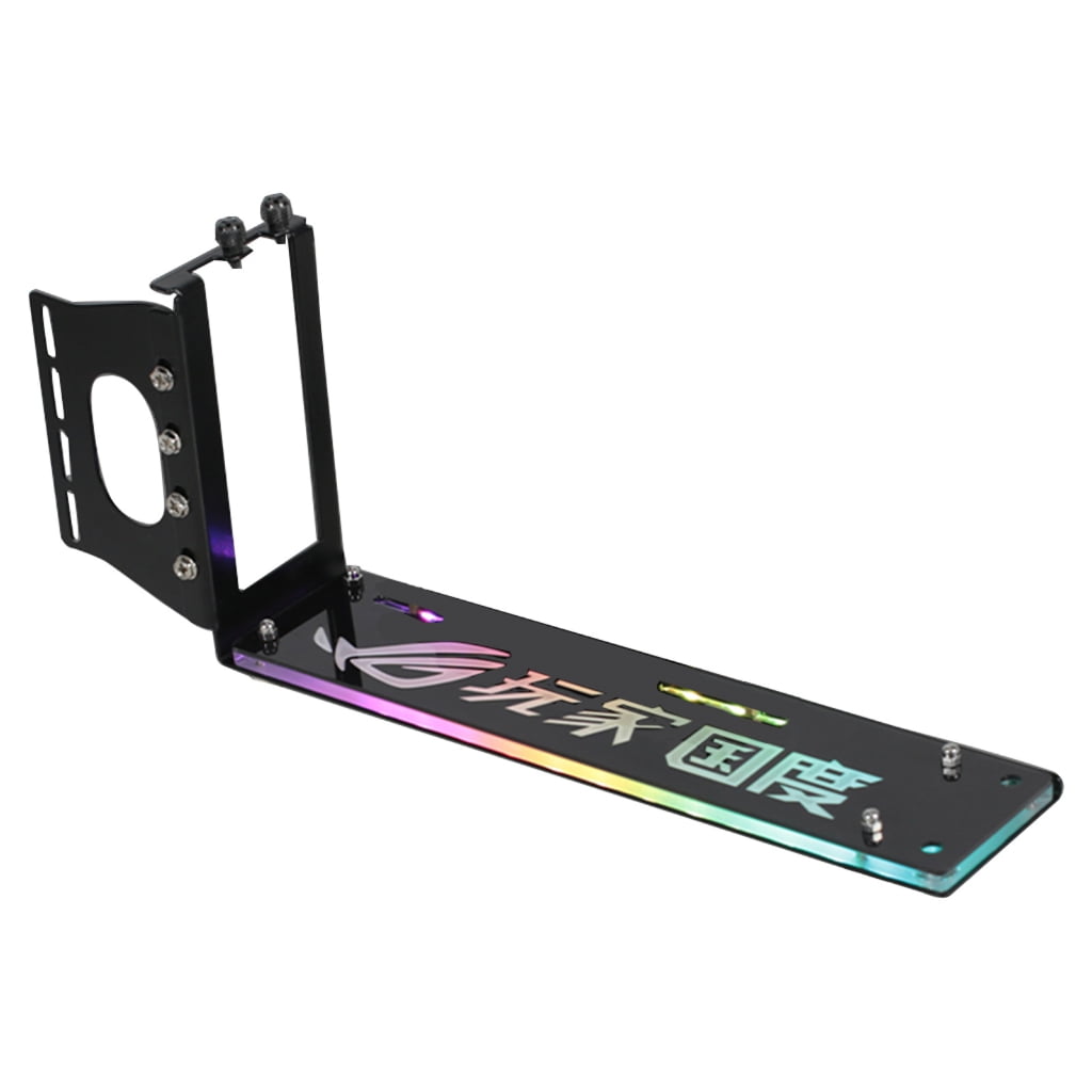 GPU Extension Holder PC PCIe Vertically VGA Card LED Stand 5V ARGB aura ...