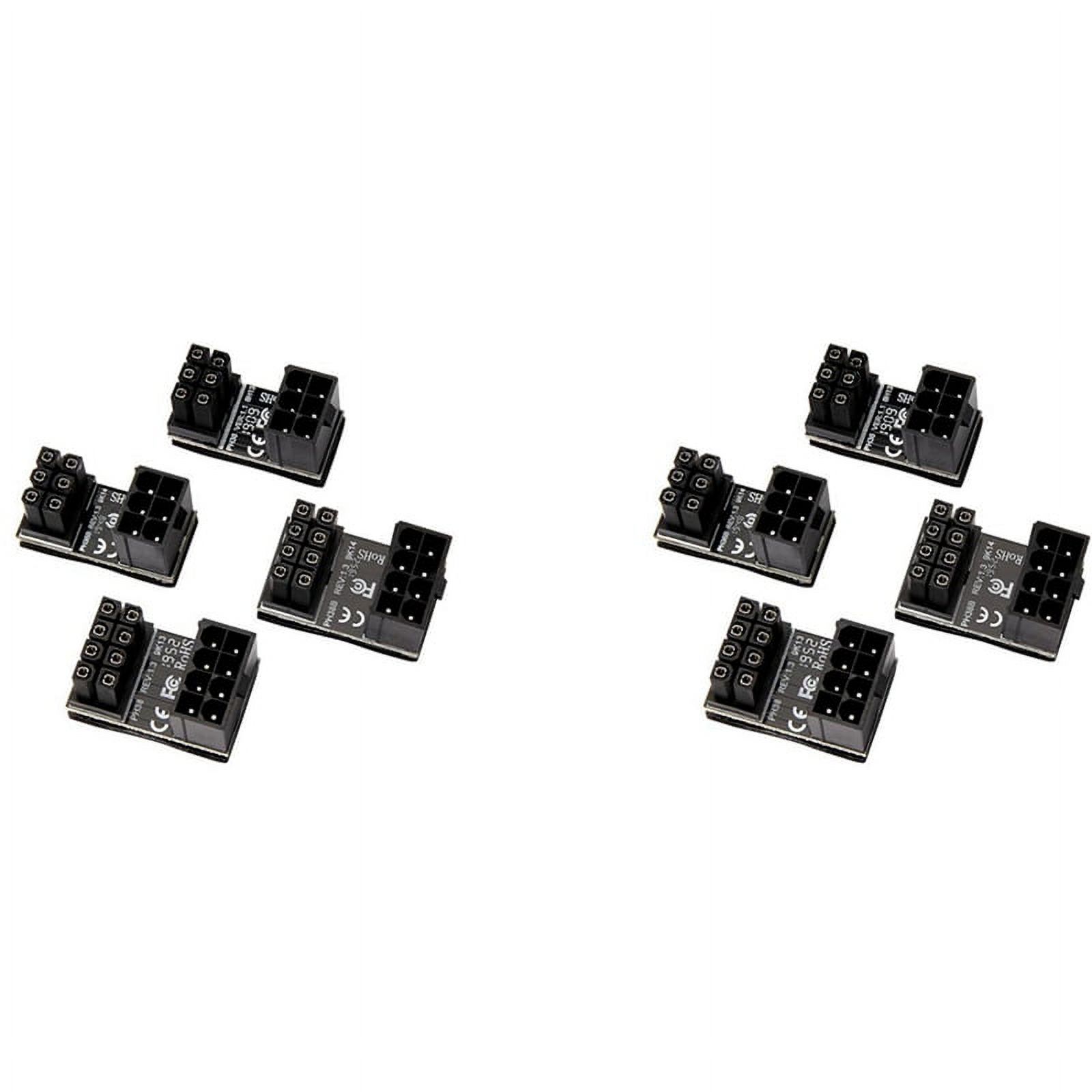 GPU VGA ATX 8 Pin/6 Pin Female to Male 180 Degree Angle Connector Power ...