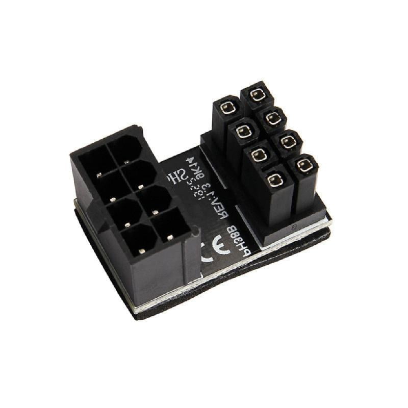 GPU VGA PCIe 8 Pin UTurn 180 Degree Angle Connector Power Adapter Board ...