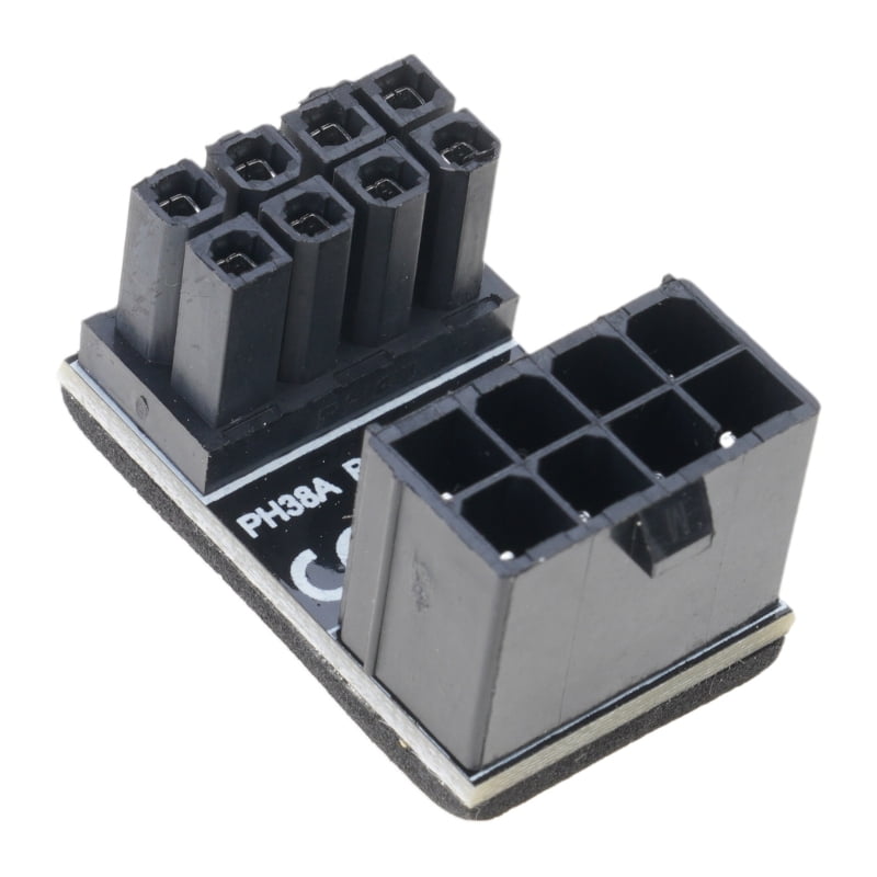 GPU VGA PCIe 8Pin Power Adapter GPU PCIe 8Pin 180 Degree U Turn Power Adapter Board For Desktop ...