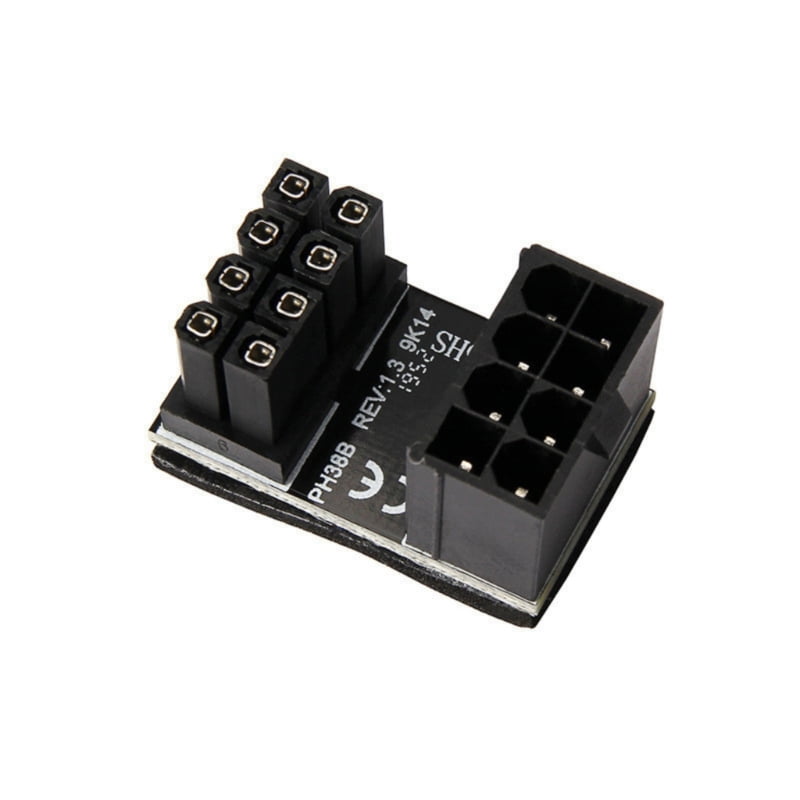 GPU VGA PCIe 8Pin Power Adapter GPU PCIe 8Pin 180 Degree U Turn Power ...