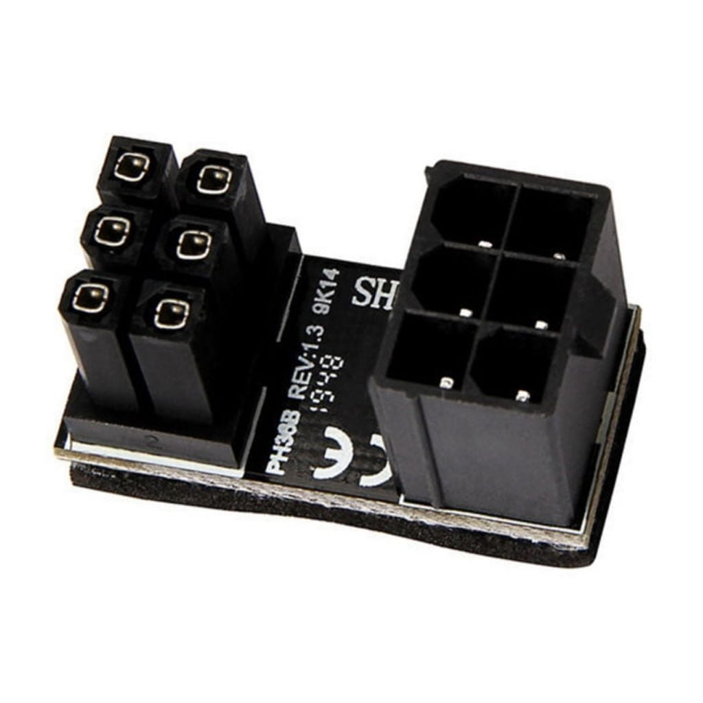 GPU VGA PCIe 8Pin Power Adapter GPU PCIe 8Pin 180 Degree UTurn Power ...